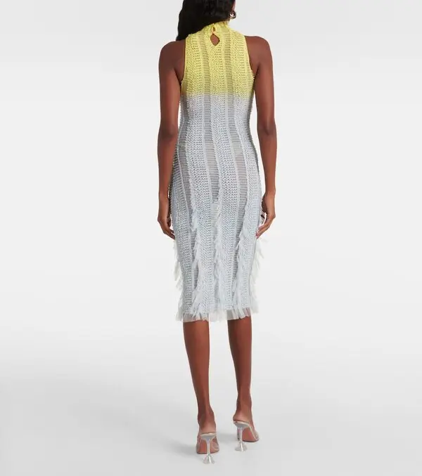 ROBERTA EINER Angel Ombre Knitted Midi Dress