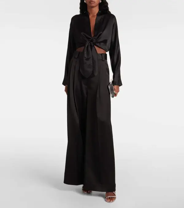 THE SEI Tie-front Blouse