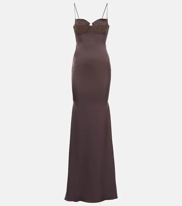 Alex Perry Satin Bustier Gown