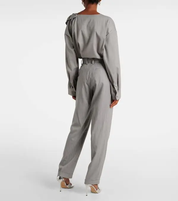 JACQUES WEI Wool Straight Trousers