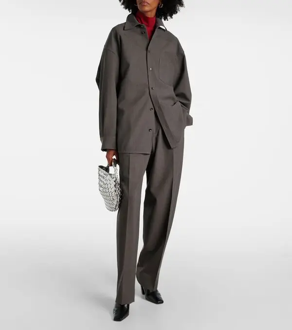 Bottega Veneta Oversized Wool-blend Shirt
