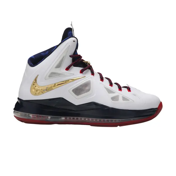 Nike Lebron 10+ Sport Pack 'gold Medal' Sneakers - White