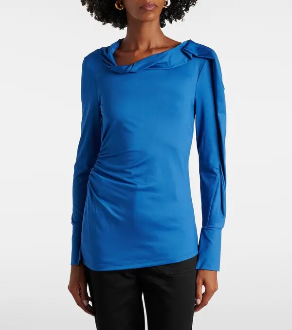 Victoria Beckham Ruched Asymmetric Top