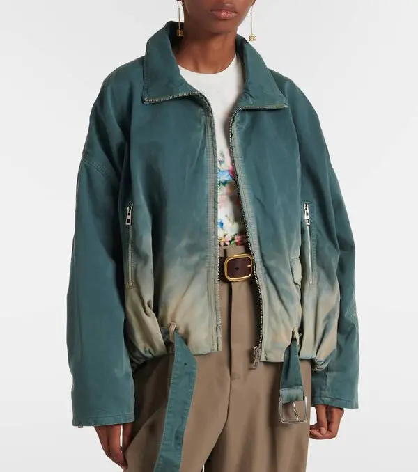 【限定商品】GABARDINE UTILITY BALLOON JACKET Loewe Balloon Cotton Gabardine Jacket - Blue | Editorialist