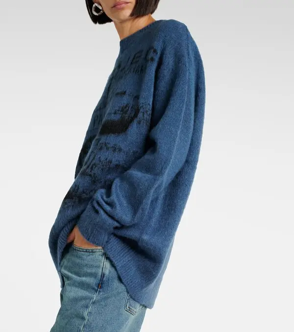 Y/Project Paris' Best Jacquard Sweatshirt - Blue | Editorialist