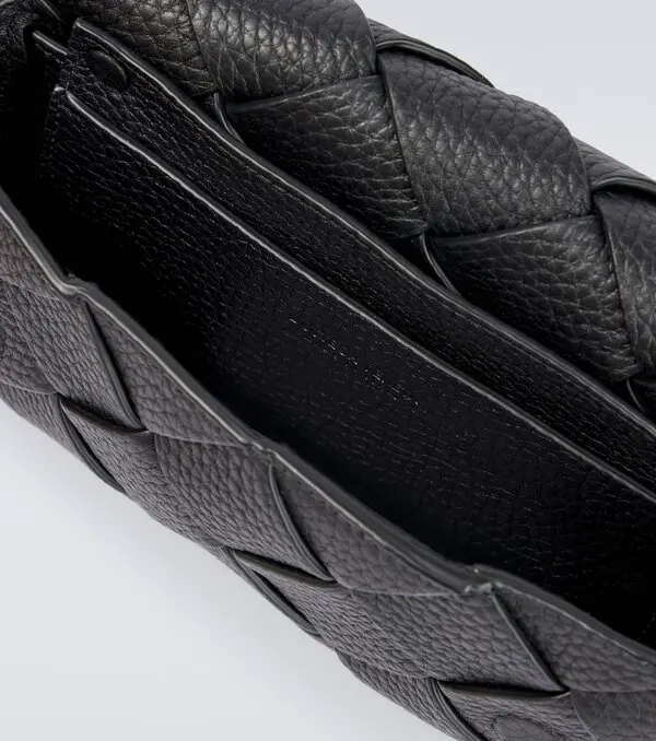 Bottega Veneta Diago Intreccio Leather Belt Bag - Black