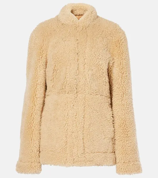 TOTEME Shearling Jacket - Beige