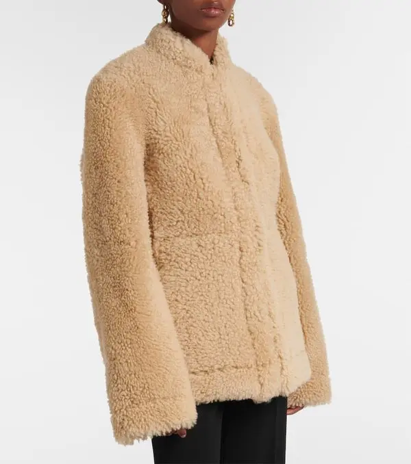 TOTEME Shearling Jacket - Beige