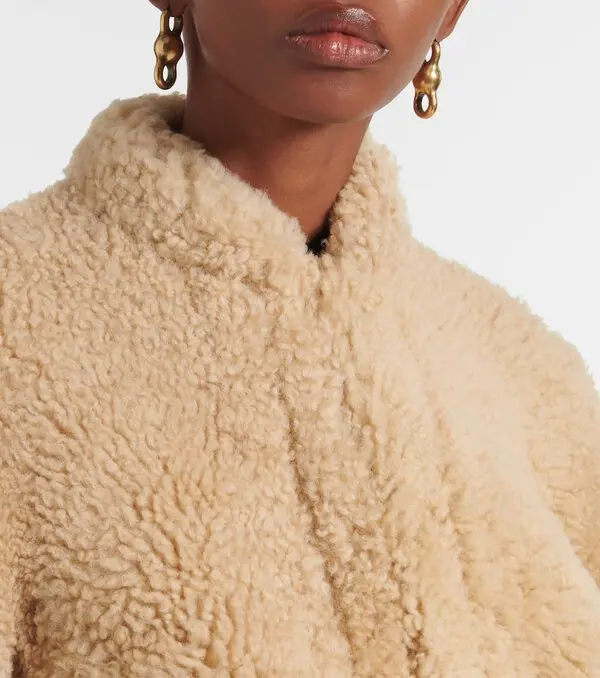 TOTEME Shearling Jacket - Beige