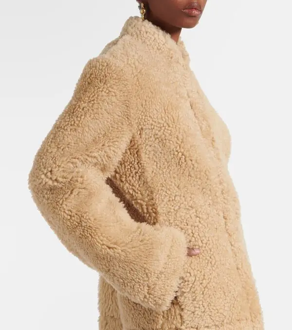TOTEME Shearling Jacket - Beige