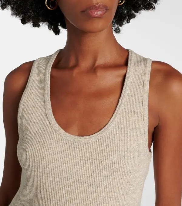 Bottega Veneta Ribbed-knit Tank Top - Beige