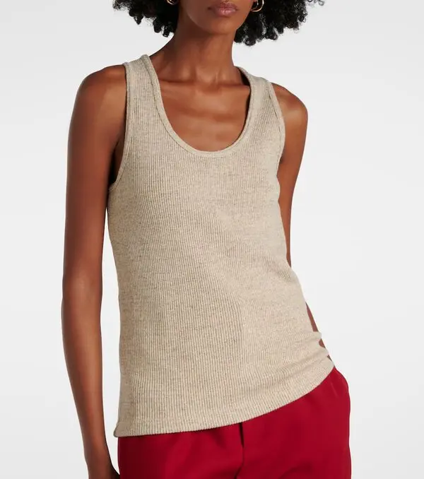 Bottega Veneta Ribbed-knit Tank Top - Beige