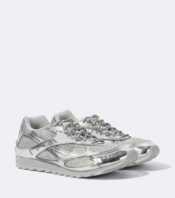 Bottega Veneta Orbit Metallic-effect Sneakers - Chrome