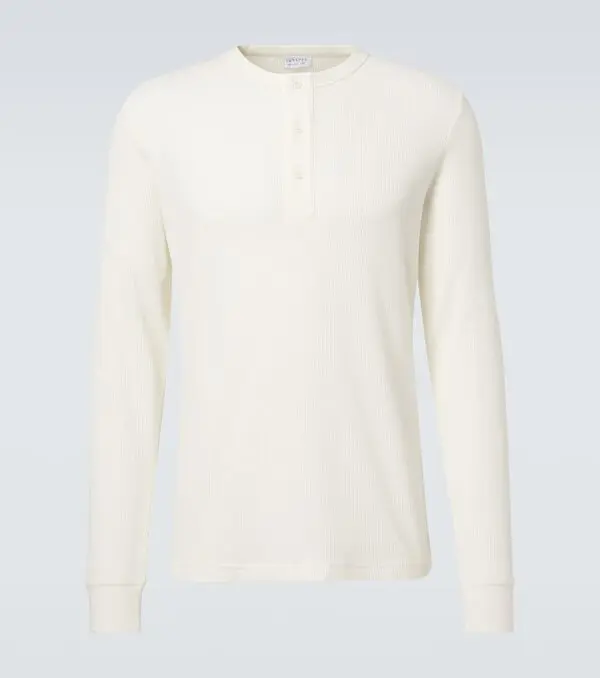 Sunspel Cotton Henley Shirt