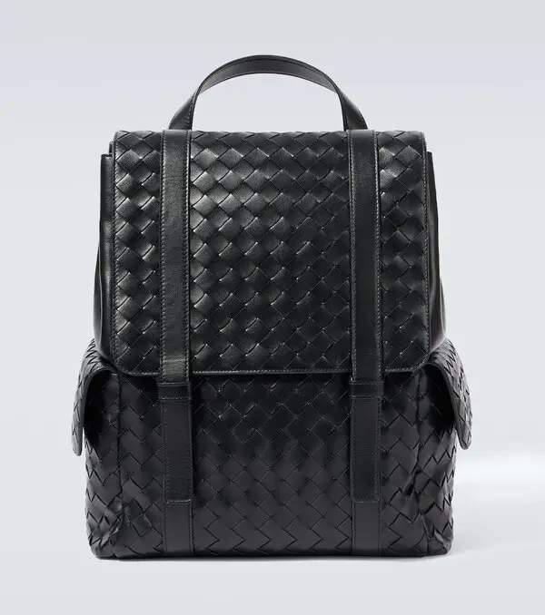 Bottega Veneta Leather Backpack - Black