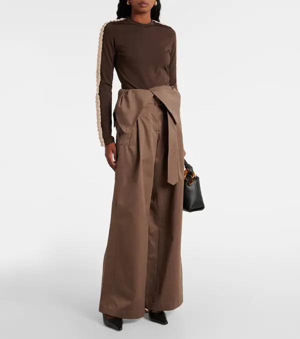 JW Anderson Cotton Twill Wide-leg Pants