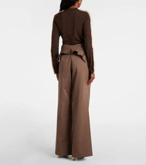 JW Anderson Cotton Twill Wide-leg Pants
