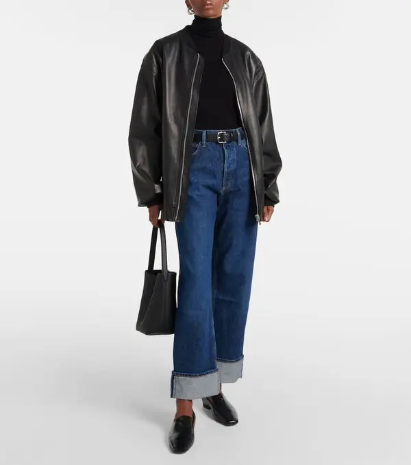 AGOLDE Fran Mid-rise Straight Jeans - Blue
