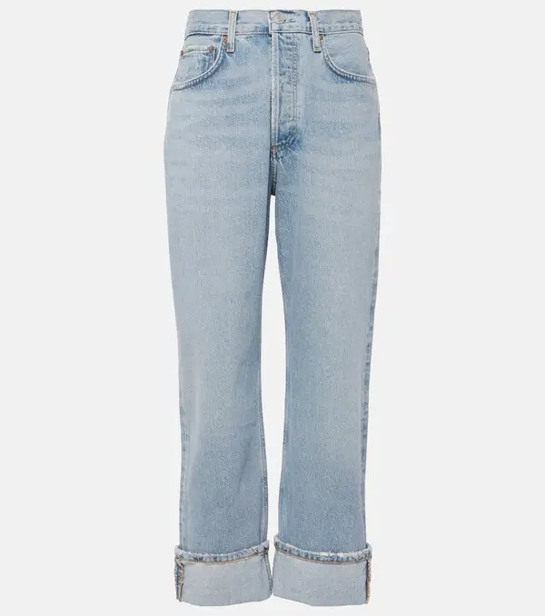 AGOLDE Fran Mid-rise Straight Jeans - Blue