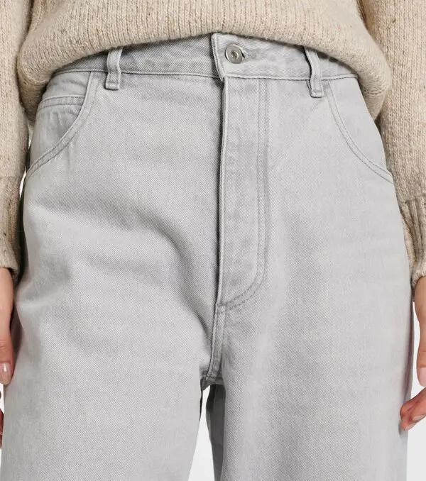 Bottega Veneta Mid-rise Wide-leg Jeans - Grey