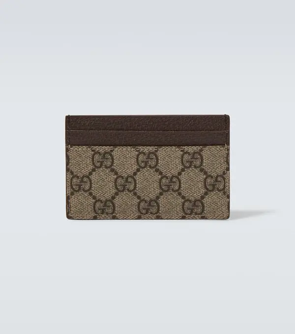 Gucci Gg Canvas Card Holder - Brown