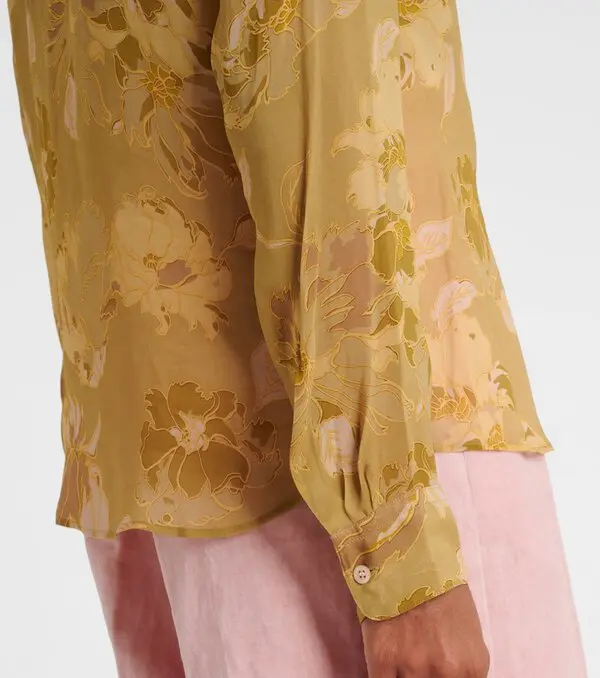 Dries Van Noten Printed Sheer Blouse