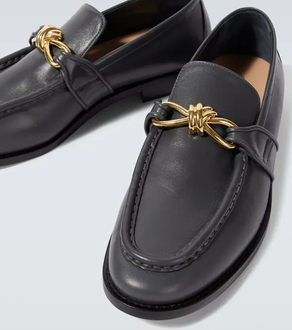 Bottega Veneta Astaire Knot Leather Loafers