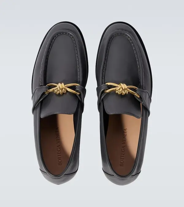 Bottega Veneta Astaire Knot Leather Loafers