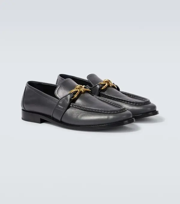 Bottega Veneta Astaire Knot Leather Loafers