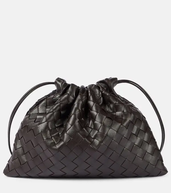 Bottega Veneta Medium Leather Clutch - Brown