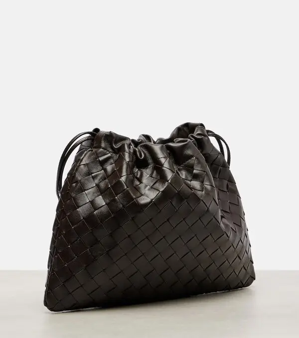Bottega Veneta Medium Leather Clutch - Brown