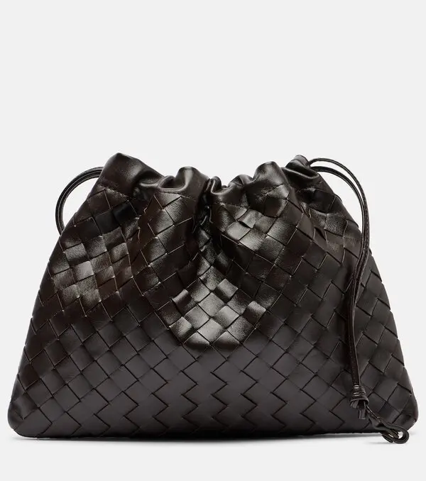 Bottega Veneta Medium Leather Clutch - Brown