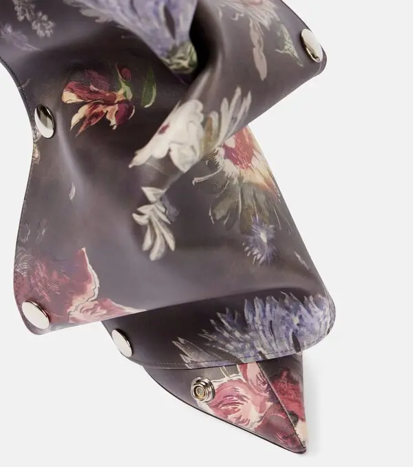 Y/project Snap 100 Floral Leather Knee-high Boots - Multicoloured