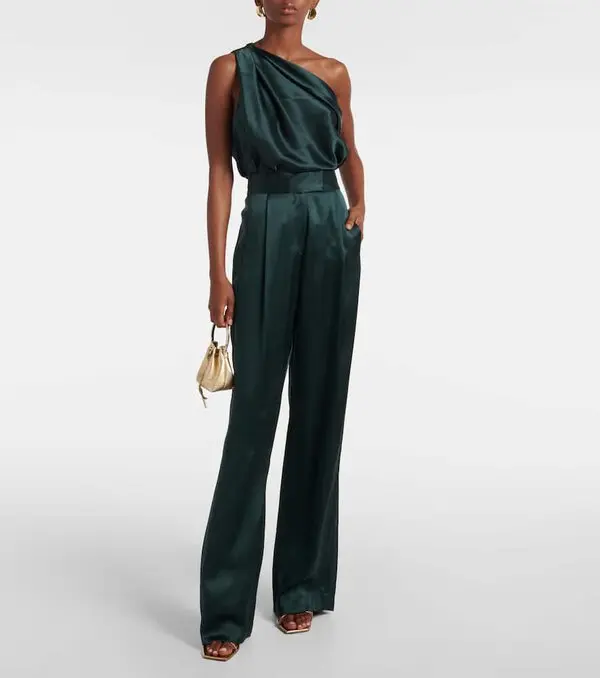 THE SEI Pleated Wide-leg Pants - Green
