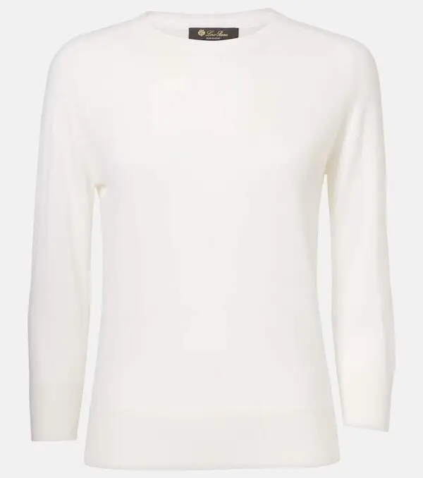 Loro Piana Piuma Cashmere Sweater - White
