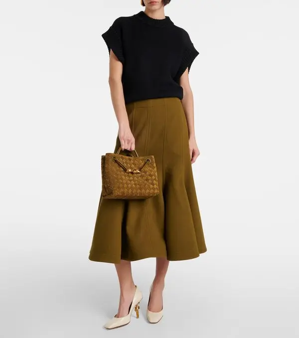 Bottega Veneta Ribbed Wool Mockneck Top