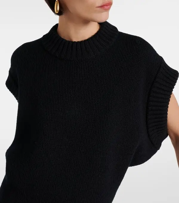 Bottega Veneta Ribbed Wool Mockneck Top