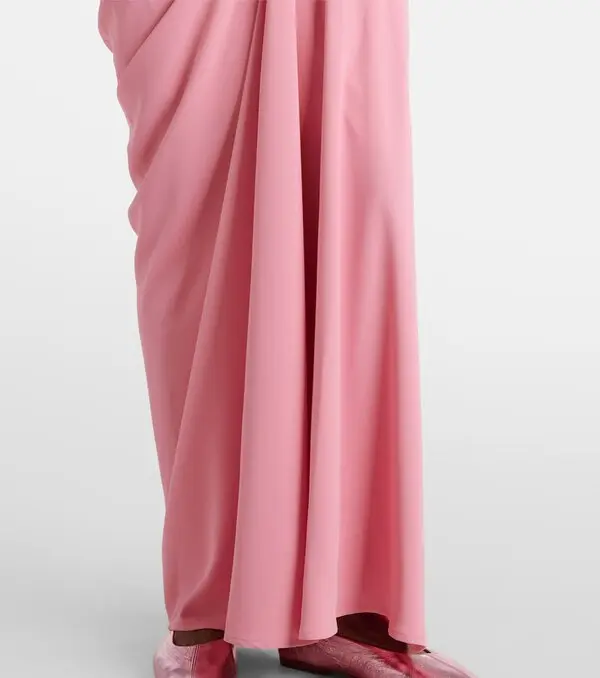 Dries Van Noten Draped Crêpe Maxi Skirt