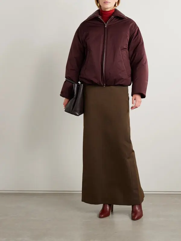 Bottega Veneta Intrecciato Leather-trimmed Down Jacket