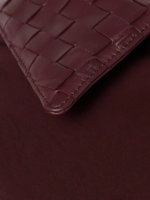 Bottega Veneta Intrecciato Leather-trimmed Down Jacket