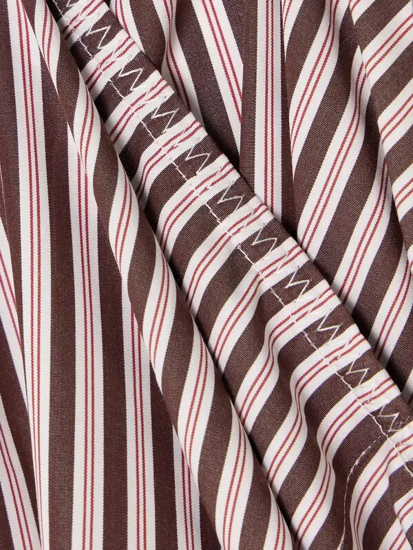 LIBEROWE The Vanguard Striped Cotton-poplin Pants