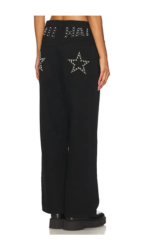 NIIHAI Embellished Baggy Jeans