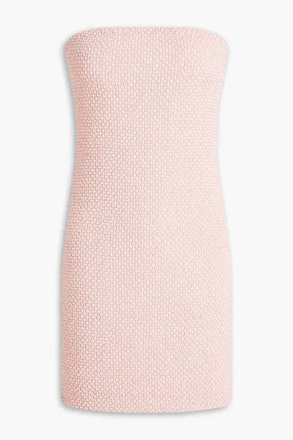 Alice + Olivia Leia Strapless Beaded Mini Dress