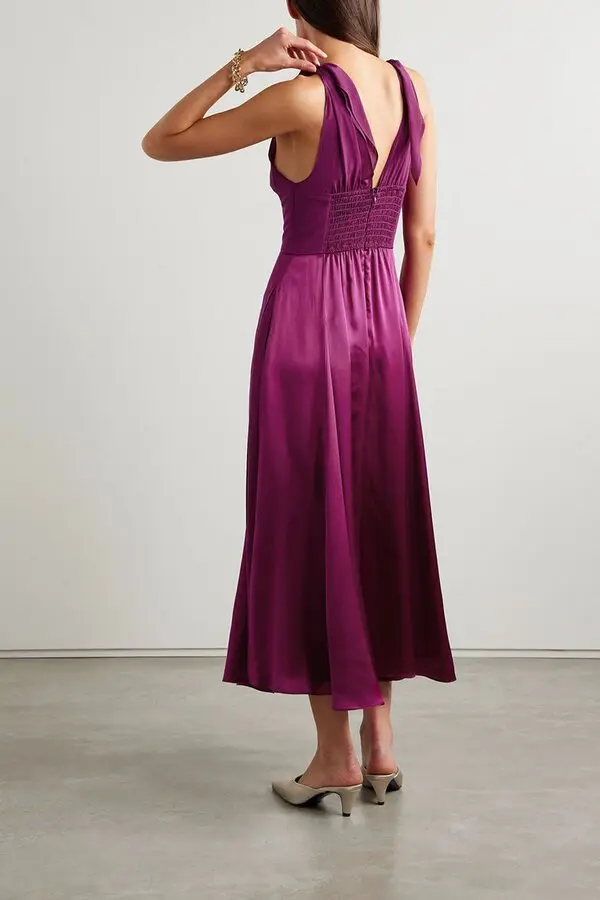 walk the line midi dress magenta ELLIATT Magenta Pink Elva Midi Dress Magenta Pink / M