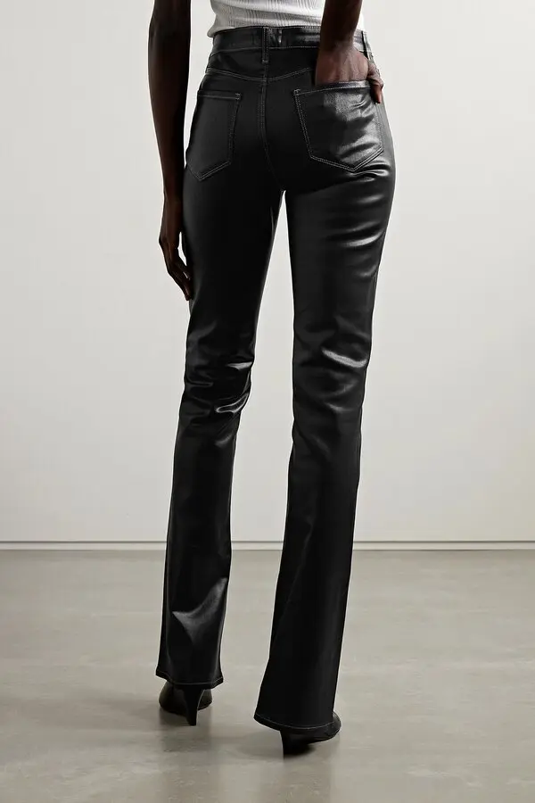 L'Agence Selma Coated Highrise Flared Jeans