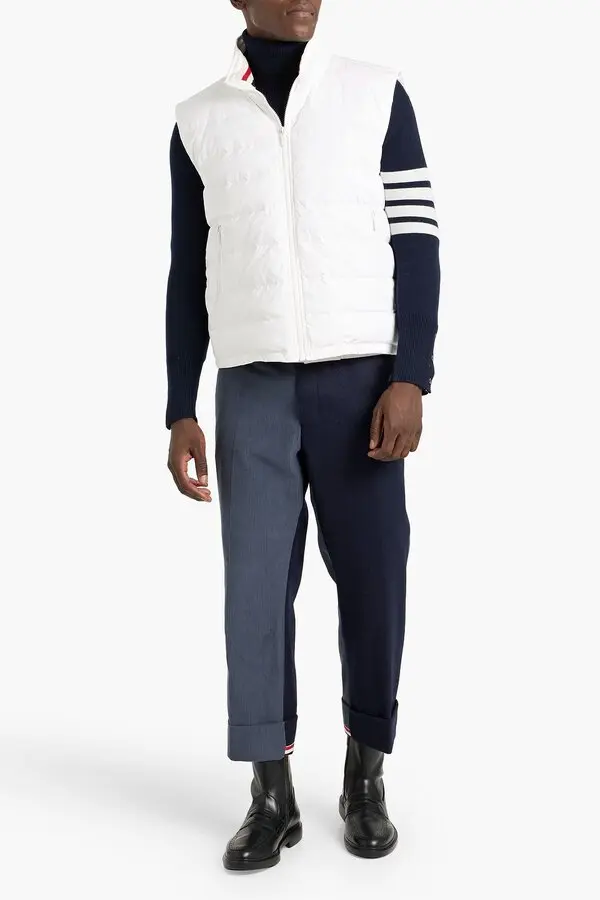 Thom Browne Quilted Shell Down Vest - White