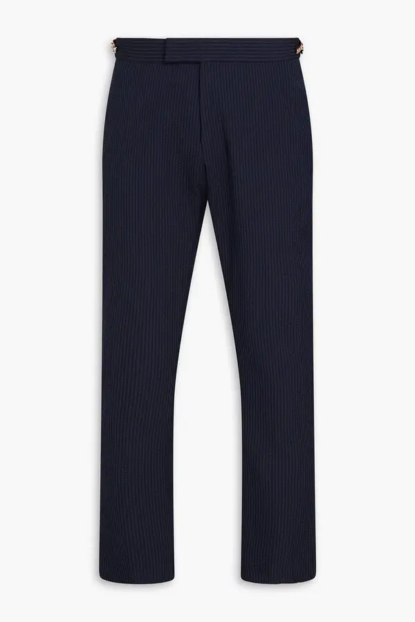 Thom Browne Striped Wool Seersucker Trousers
