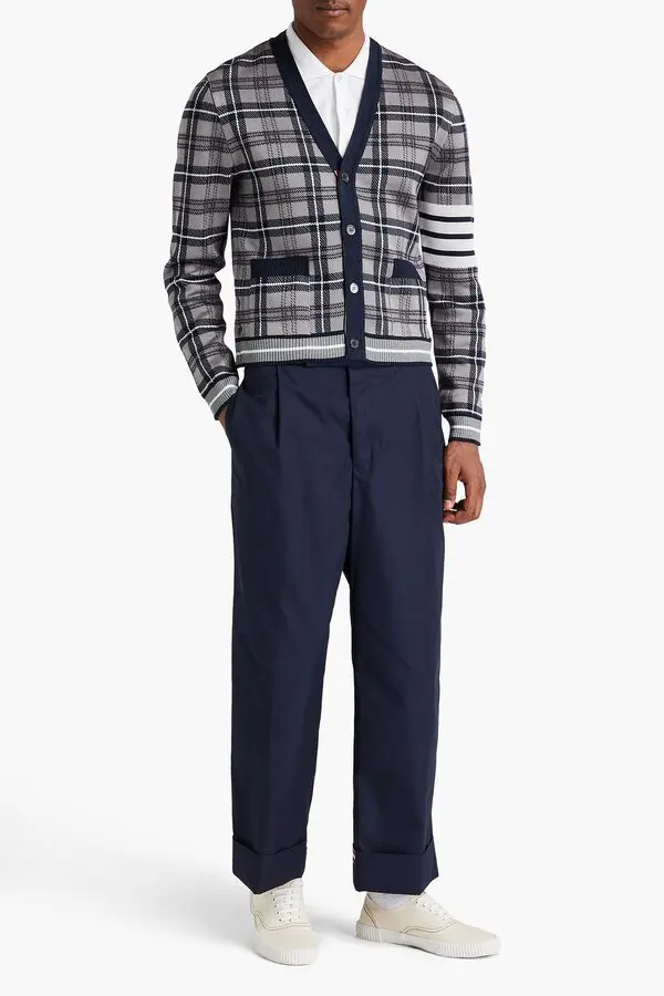 Thom Browne Grain De Poudre Pants - Navy