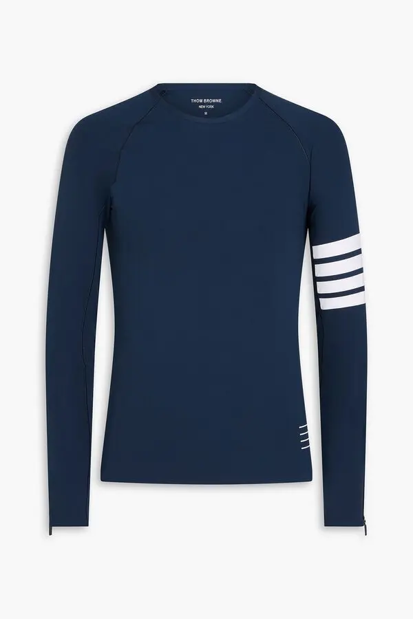 Thom Browne Striped Stretch T-shirt - Midnight Blue