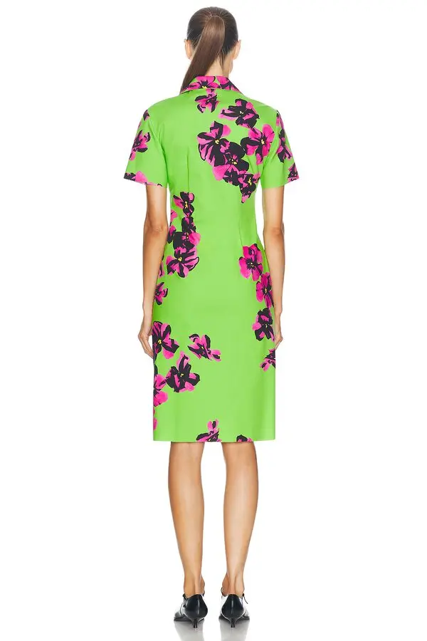 miu miu green dress Miu Miu Fall 2011 Sleeve Dress with Floral Detail – Vintage Grace main image 0